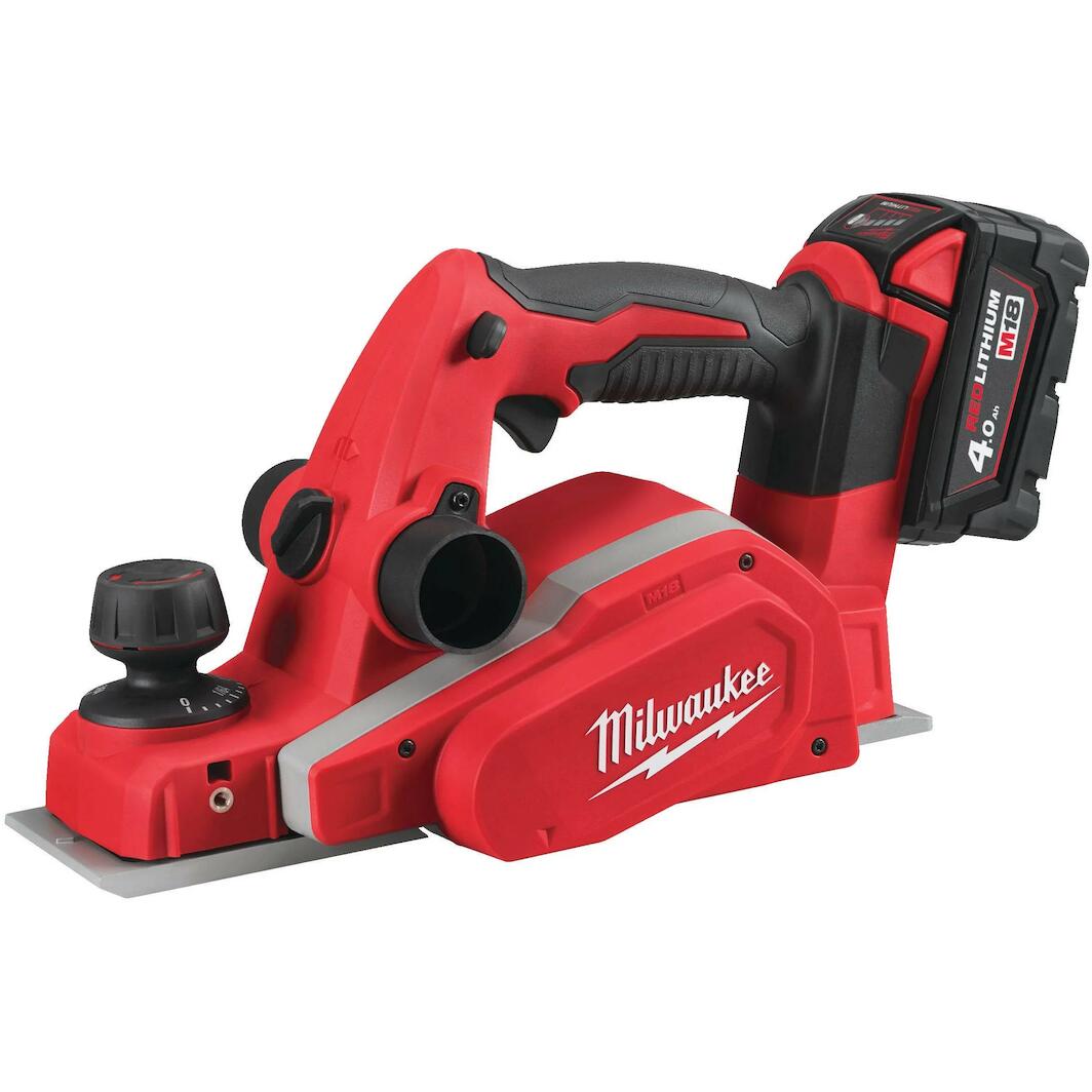 MILWAUKEE M18 BP-402C cordless planer in transport case (2x 4.0Ah ...
