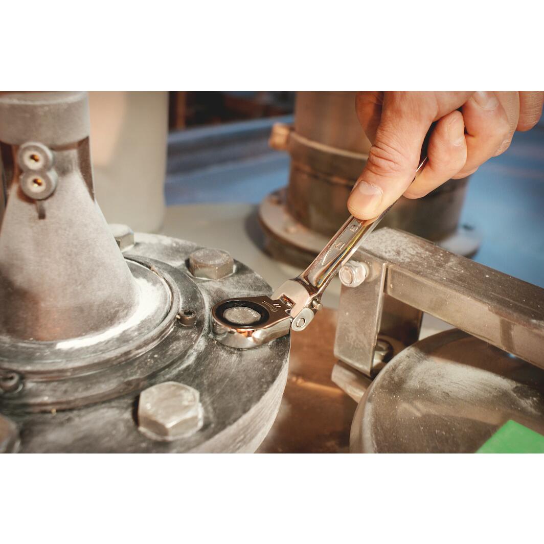 BAHCO 41RM-19 Push ring spanner with articulated head, chrome-plated ...