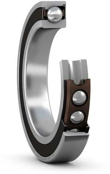 SKF S7014 CDGA/P4A single-row angular contact ball bearing with seals ...