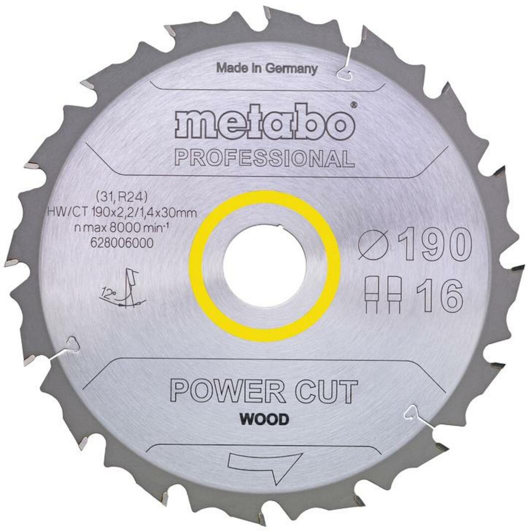METABO 628292000 saw blade "power cut wood - professional", 165x20 Z14 ...