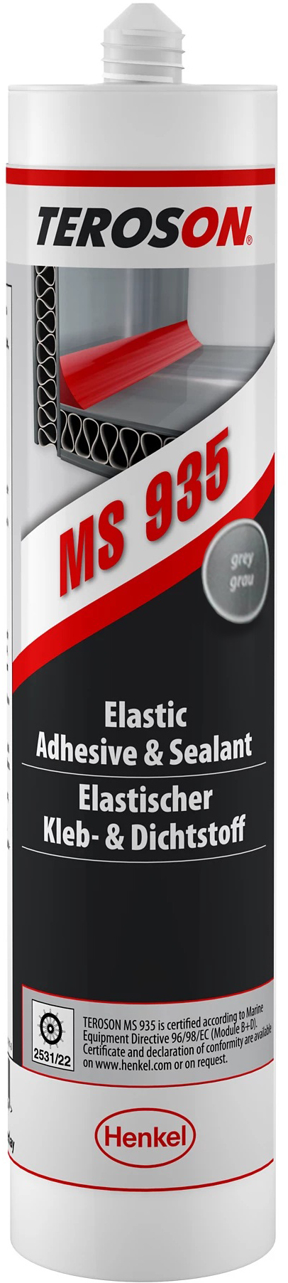 TEROSON TEROSTAT MS 935 elastic surface sealant grey (290 ml standard ...
