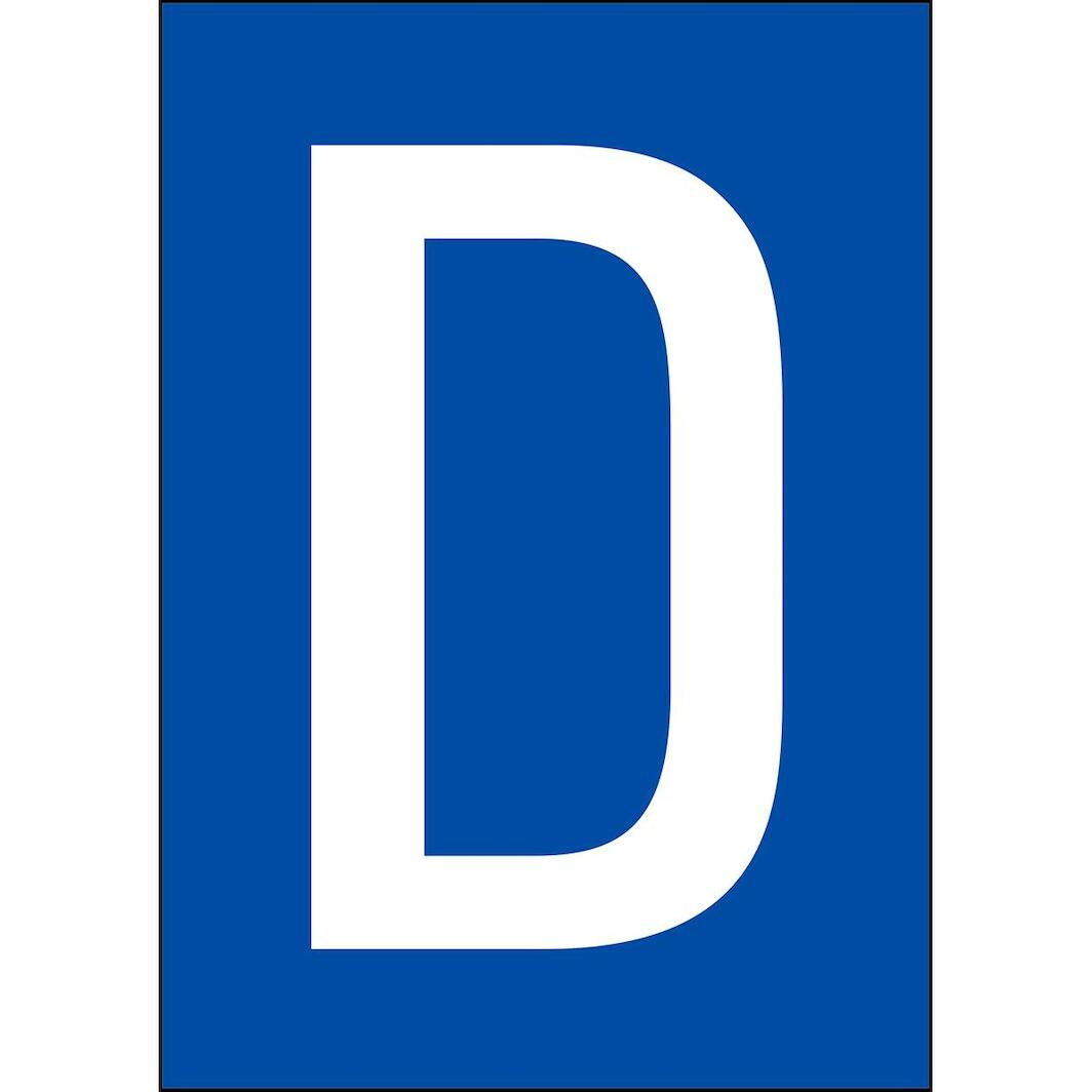 BRADY NL859A4BL-D label with letter D - DIN A4 format for permanent or ...