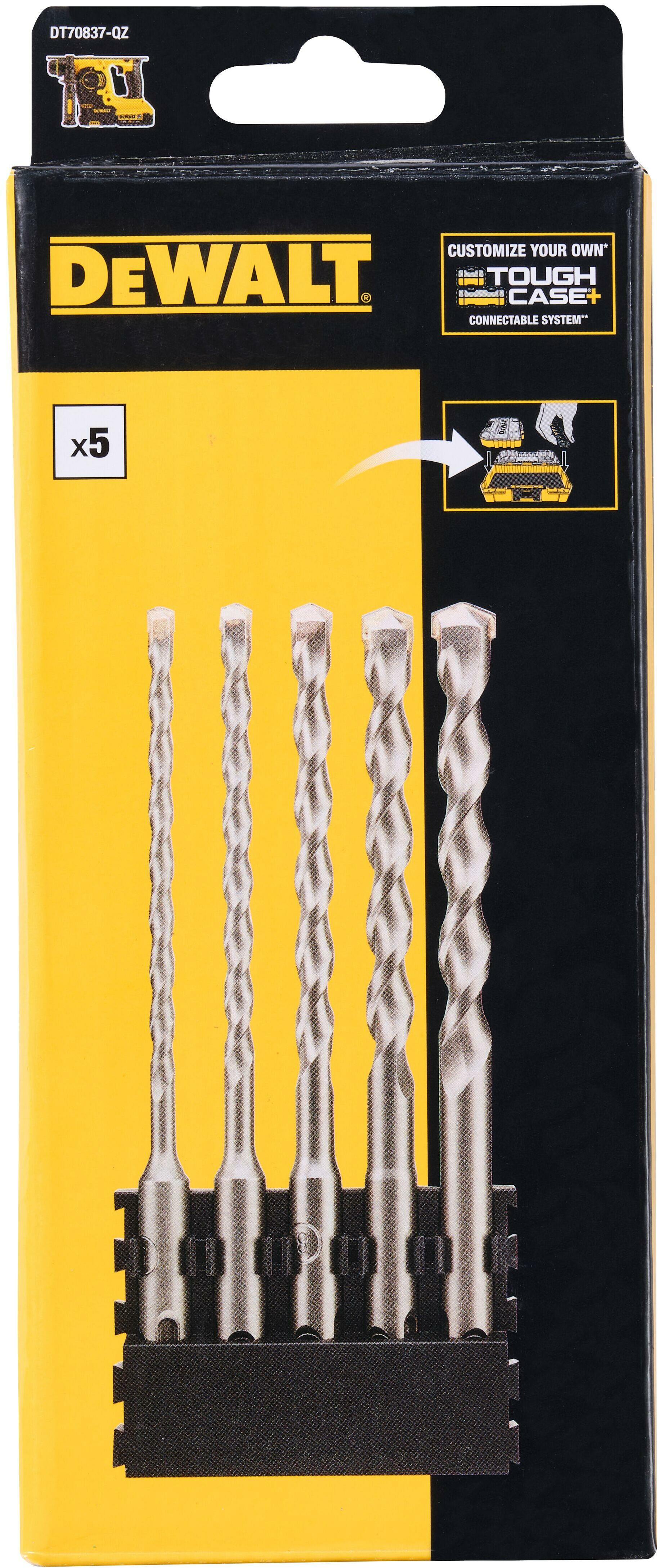 DEWALT DT70837-QZ SDS Plus hammer drill bit set 5-piece | Klium