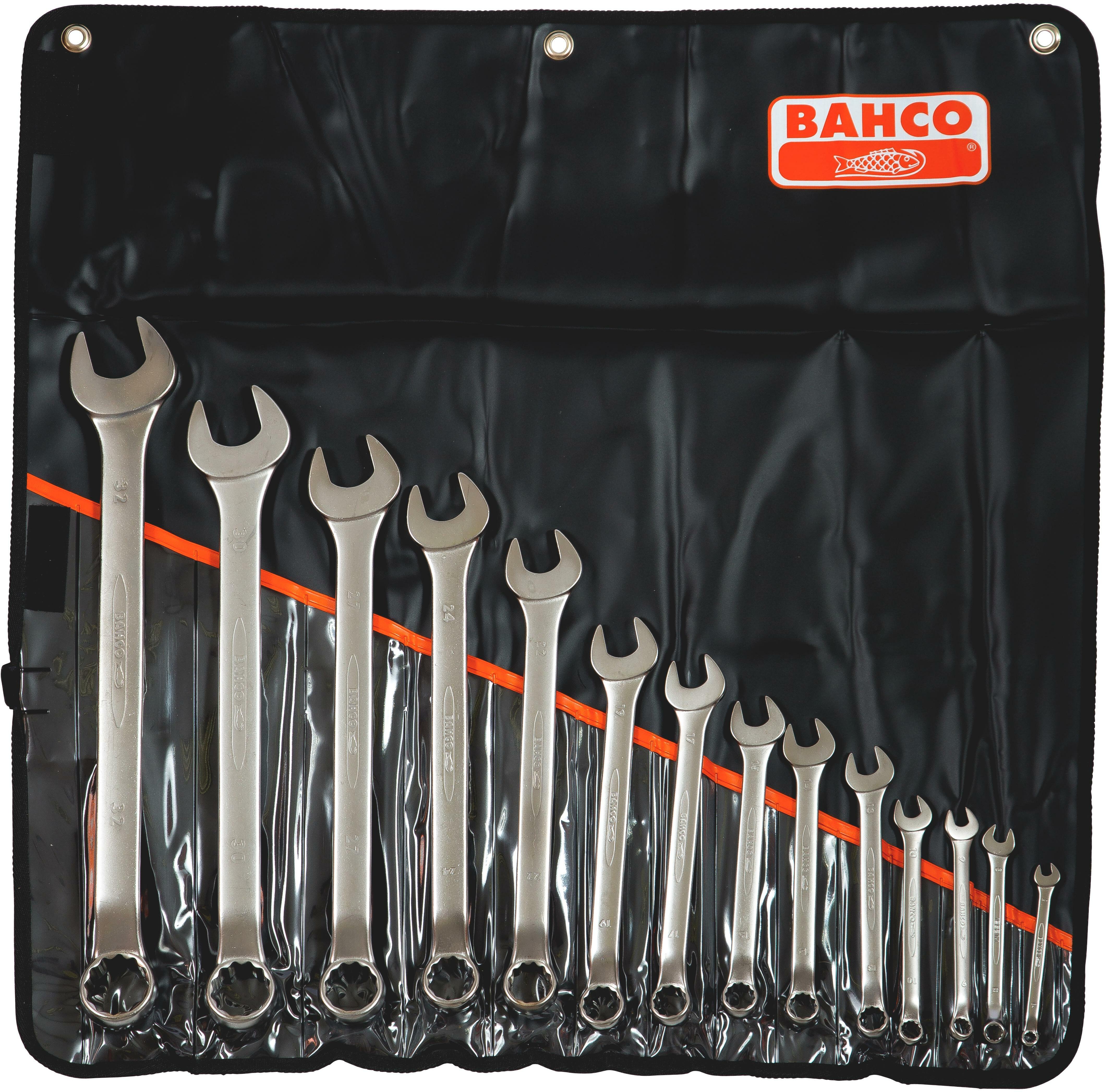 BAHCO 1952M/14T ring spanner set bent, metric in case 14-piece | Klium
