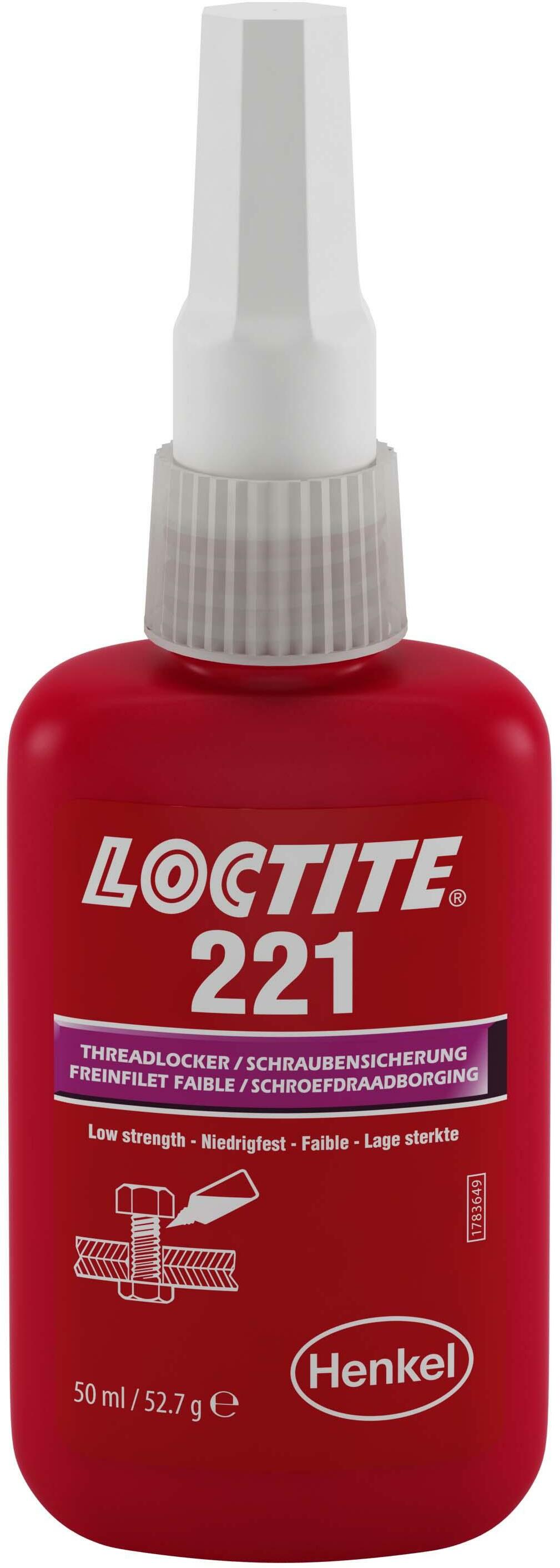 LOCTITE 221 low-strength, low-viscosity threadlocker (50 ml bottle ...