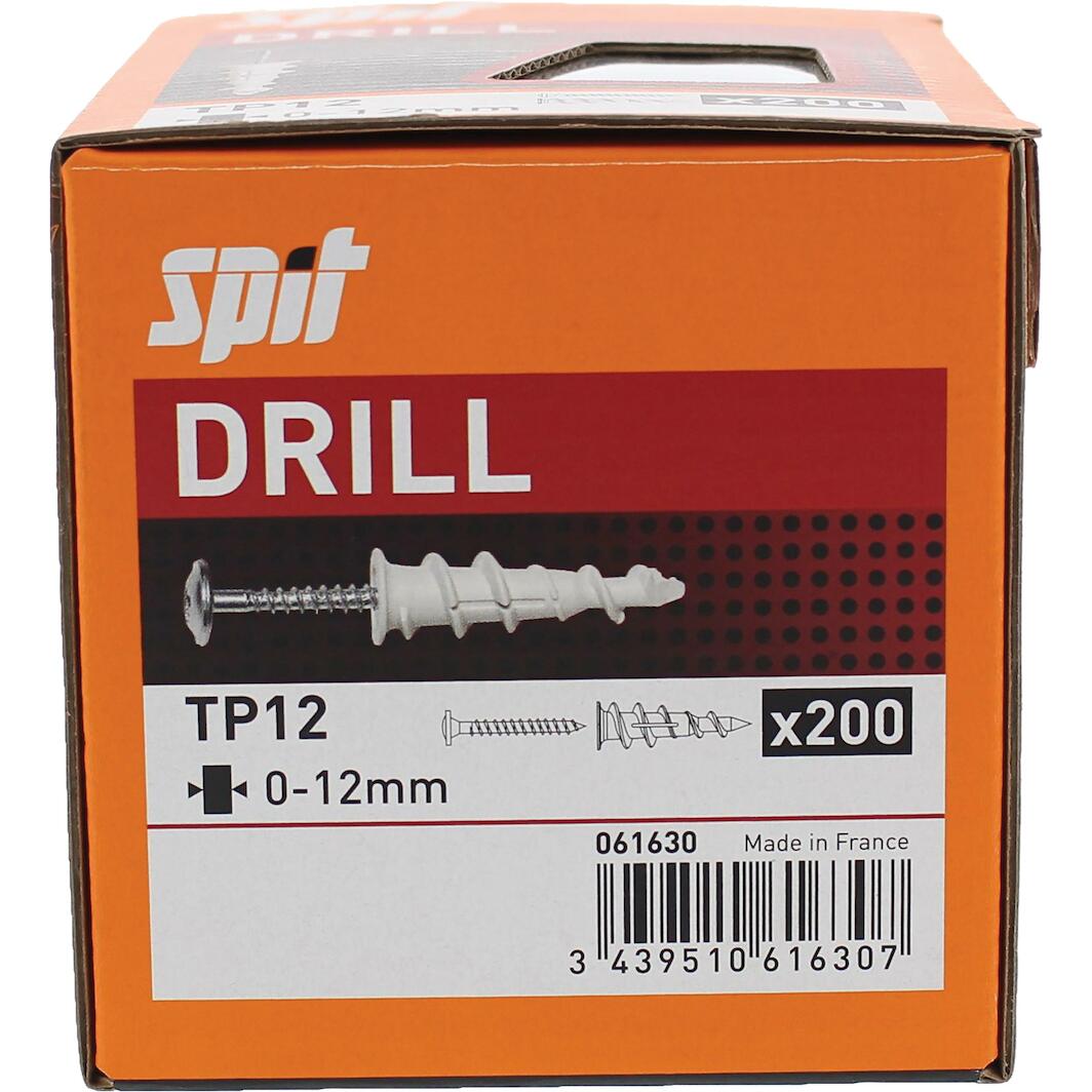 SPIT 061630 Lady Driva TP12 self-drilling nylon drywall plug for small ...