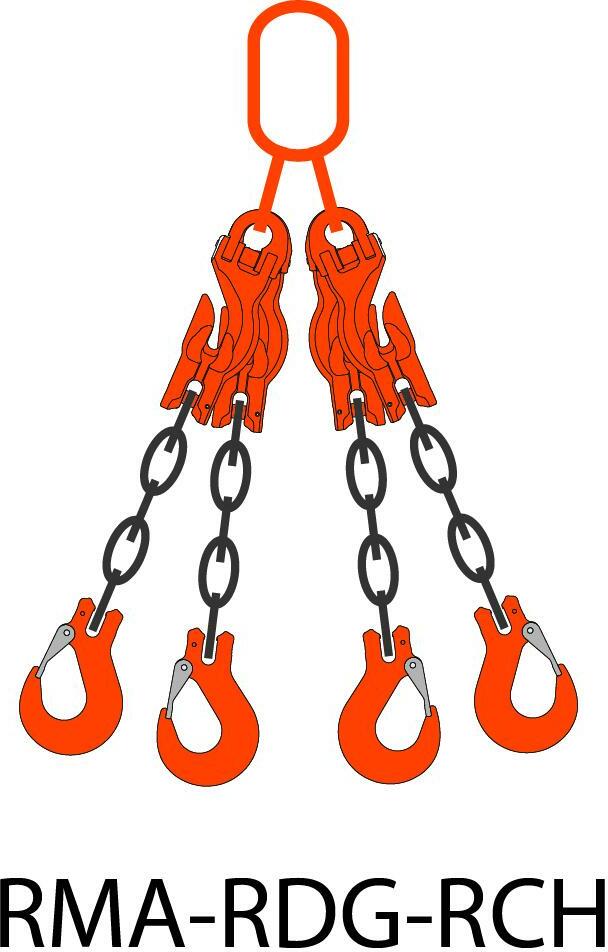 REMA 2694308-1 chain 4-jump G10 with top link RMA, shortening claw RDG ...