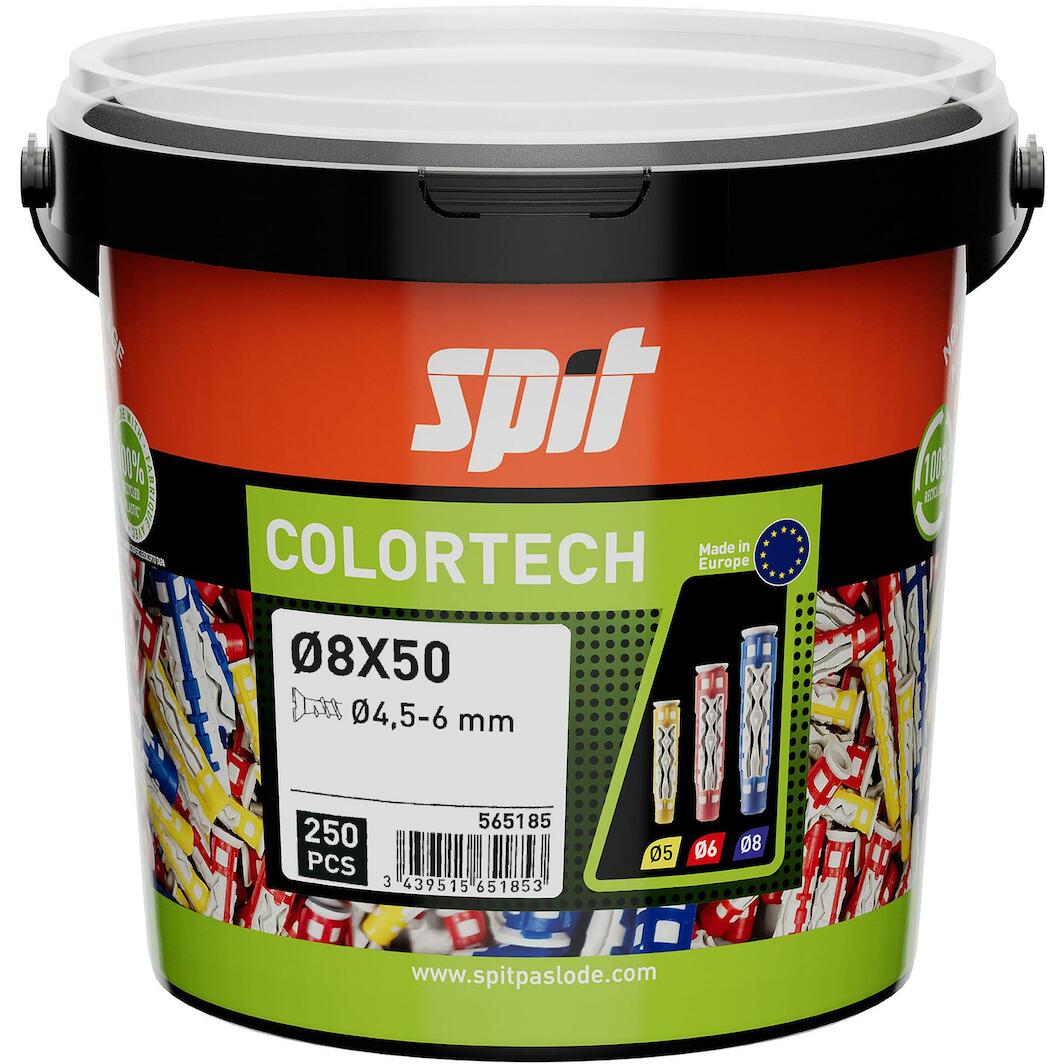 SPIT 565185 COLORTECH universal plug made of bi-material Ø8, 50 mm | Klium