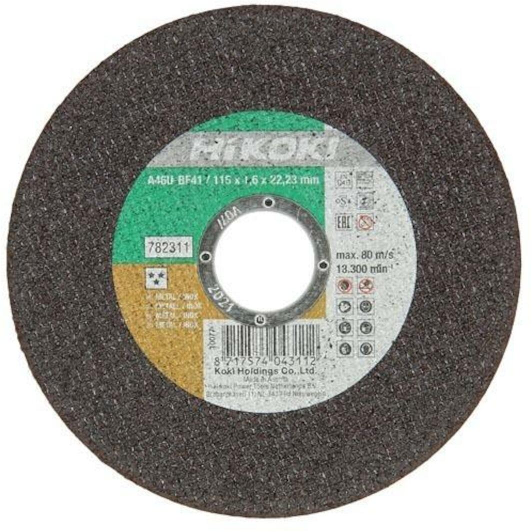 HIKOKI 782312 cutting disc 125x1,6mm for stainless steel/metal ...