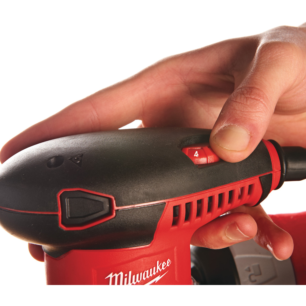 MILWAUKEE ROS 125 E orbital sander 125mm 300W in transport bag ...