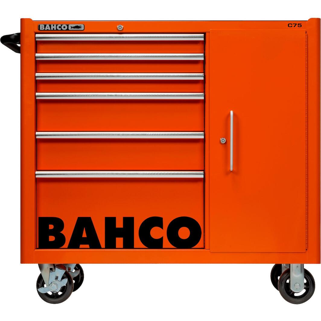 BAHCO 1475KXL6C tool trolley classic C75 40" with 6 drawers and storage ...