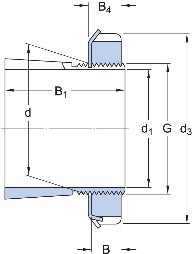 SKF H 316 trekbus voor metrische assen 70 x 59 mm M80x2 | Klium