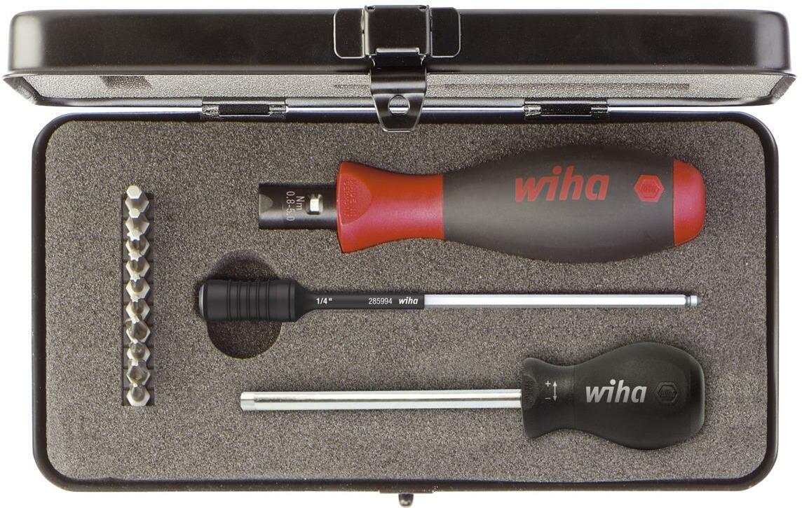 WIHA 2852S10 torque screwdriver set TorqueVario-S 0.8-5.0 Nm assorted 14-piece variable incl ...