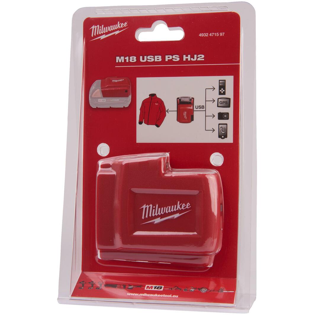 MILWAUKEE 2.1A M18 USB controller (M18 USB PS HJ2) - 4932471597 | Klium