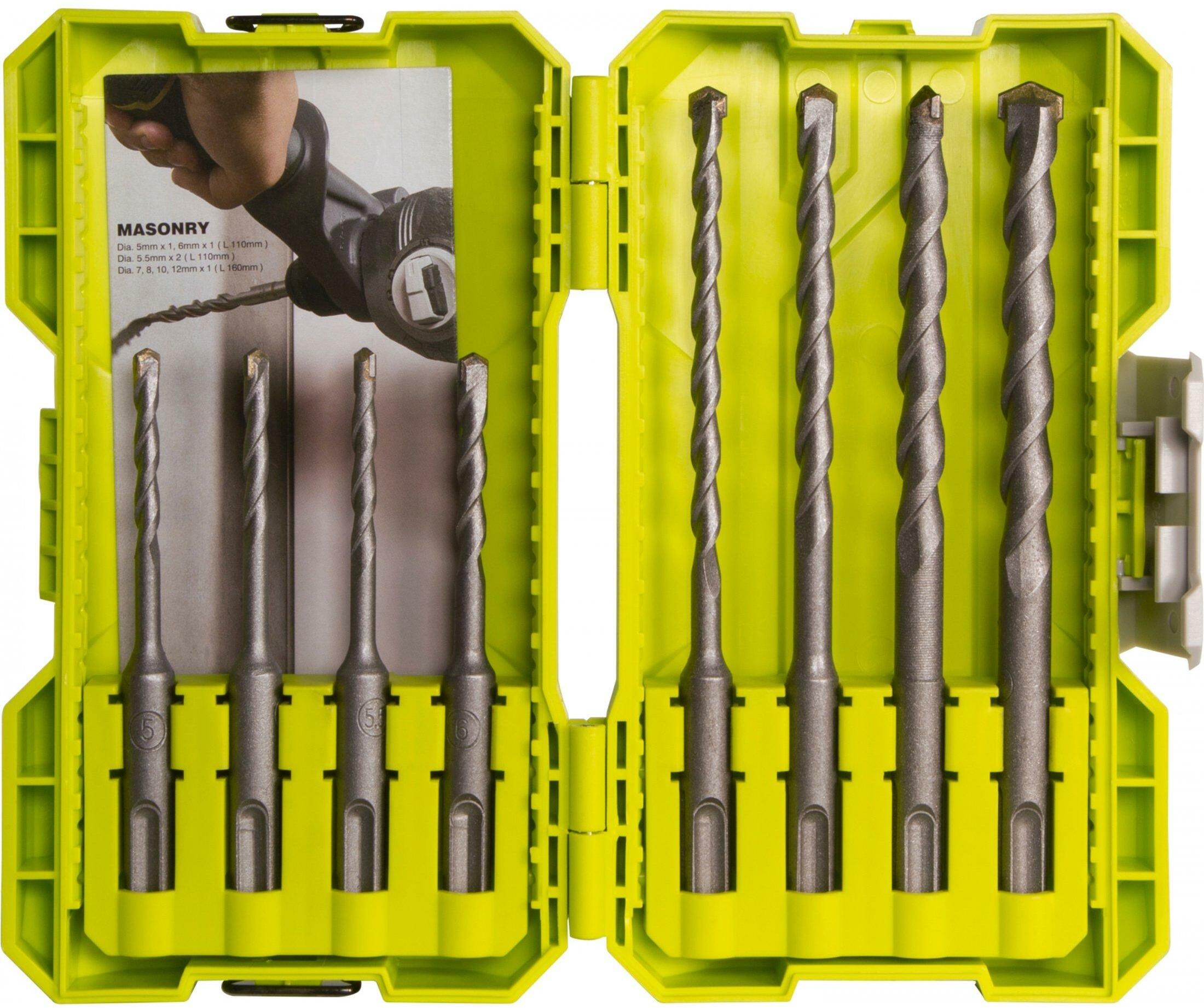 RYOBI RAK08SDS2 SDS-Plus drill set 8-piece - 5132004209 | Klium