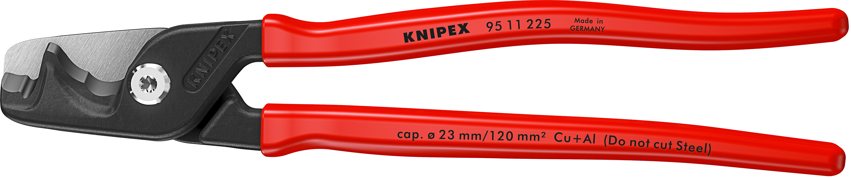 KNIPEX 95 11 225 StepCut XL cable cutter with stepped cutting edge ...