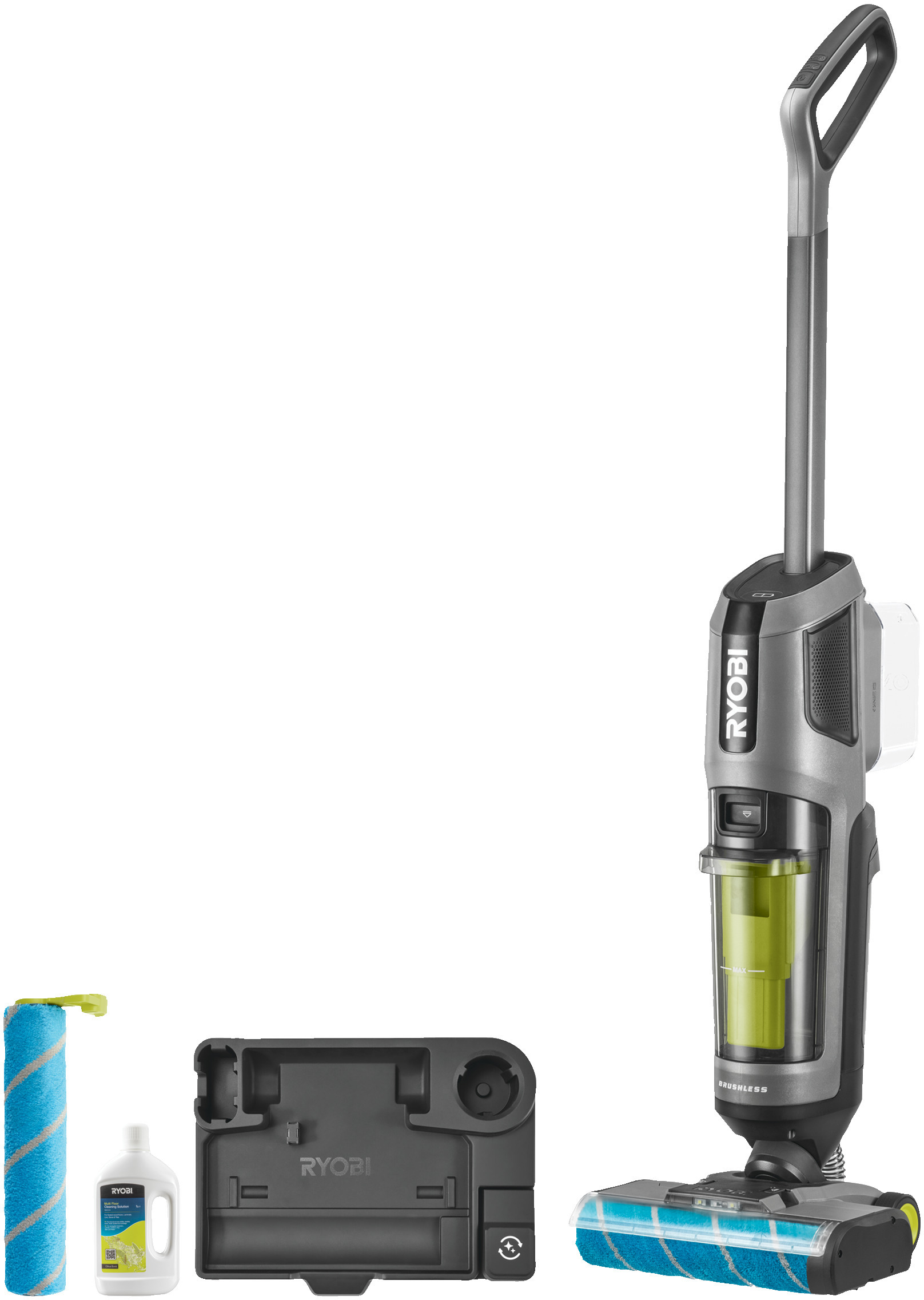 RYOBI RHFC18BL-0 18V ONE+ Brushless cordless hard floor cleaner ...