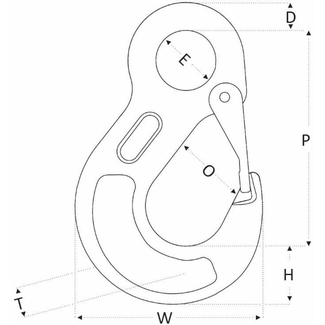 REMA REH-8 eye hook (Grade 10), 2.5 tonnes - 2644008 | Klium