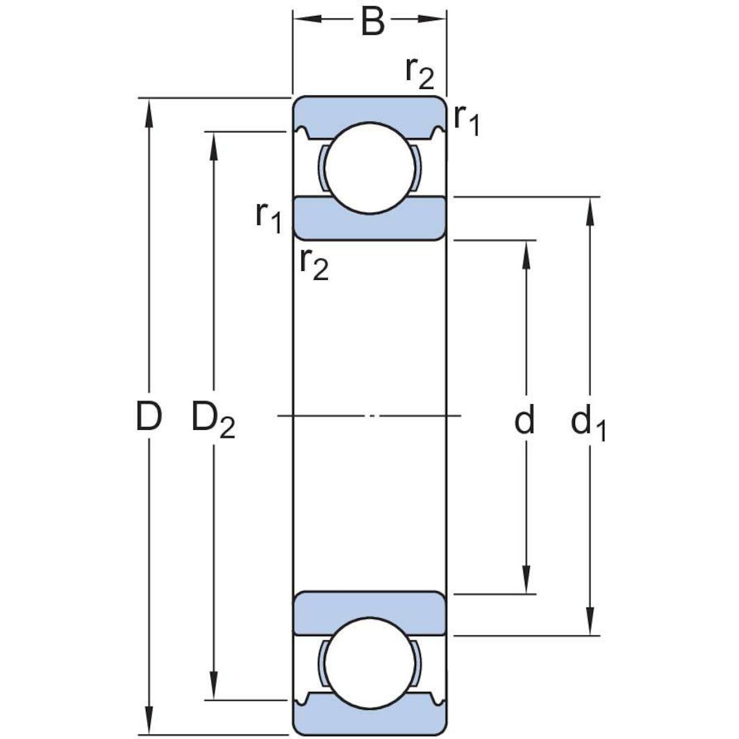 SKF 6214/HC5C3 Hybrid ceramic groove ball bearing without seal 70 mm ...