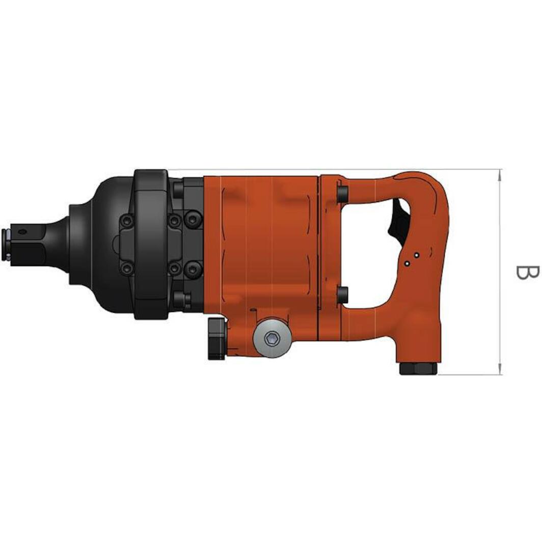 HI-FORCE IP5950 pneumatic impact spanner 5933 Nm, square 1 1/2" | Klium