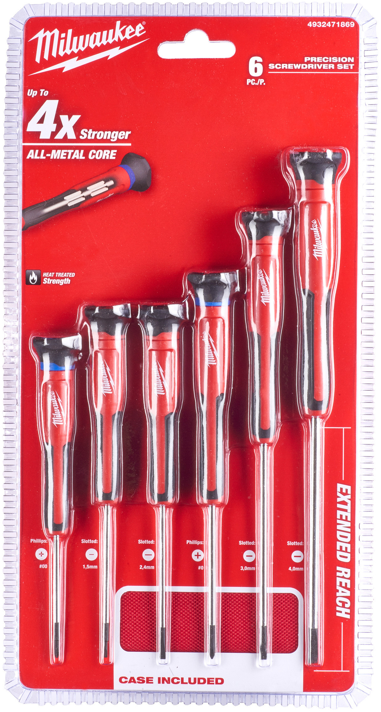 MILWAUKEE 4932471869 Precision screwdriver set slotted/Phillips 6-piece ...