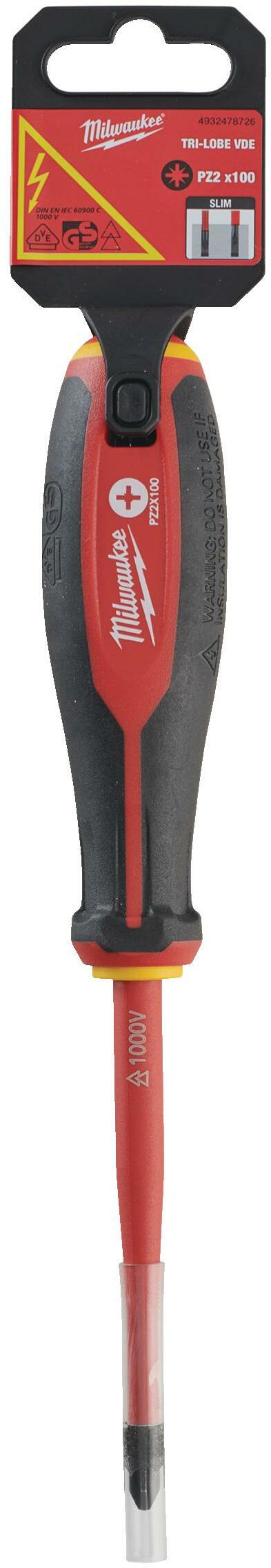 MILWAUKEE 4932478726 Tri-Lobe VDE screwdriver PZ2 X100 | Klium