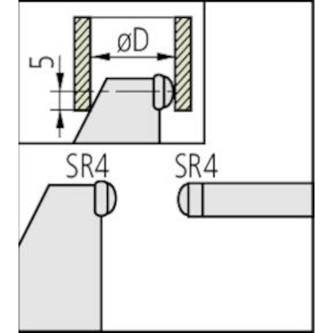 MITUTOYO 115-216 external caliper 25-50 mm with ball anvil and spindle ...