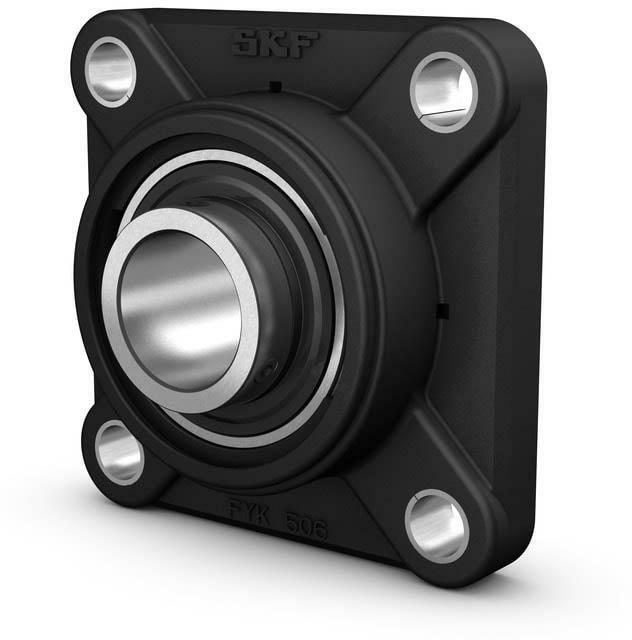 SKF FYK 35 TR Y ball bearing unit with flange square, d 35 mm, A 35 mm ...