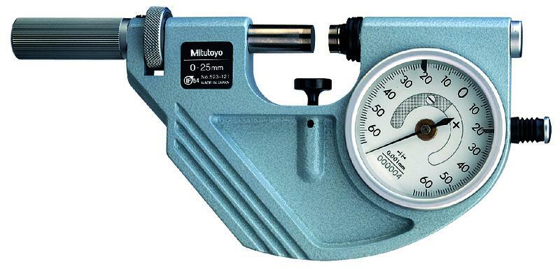 MITUTOYO 523-121 compass gauge with dial 0-25mm/0.001mm | Klium