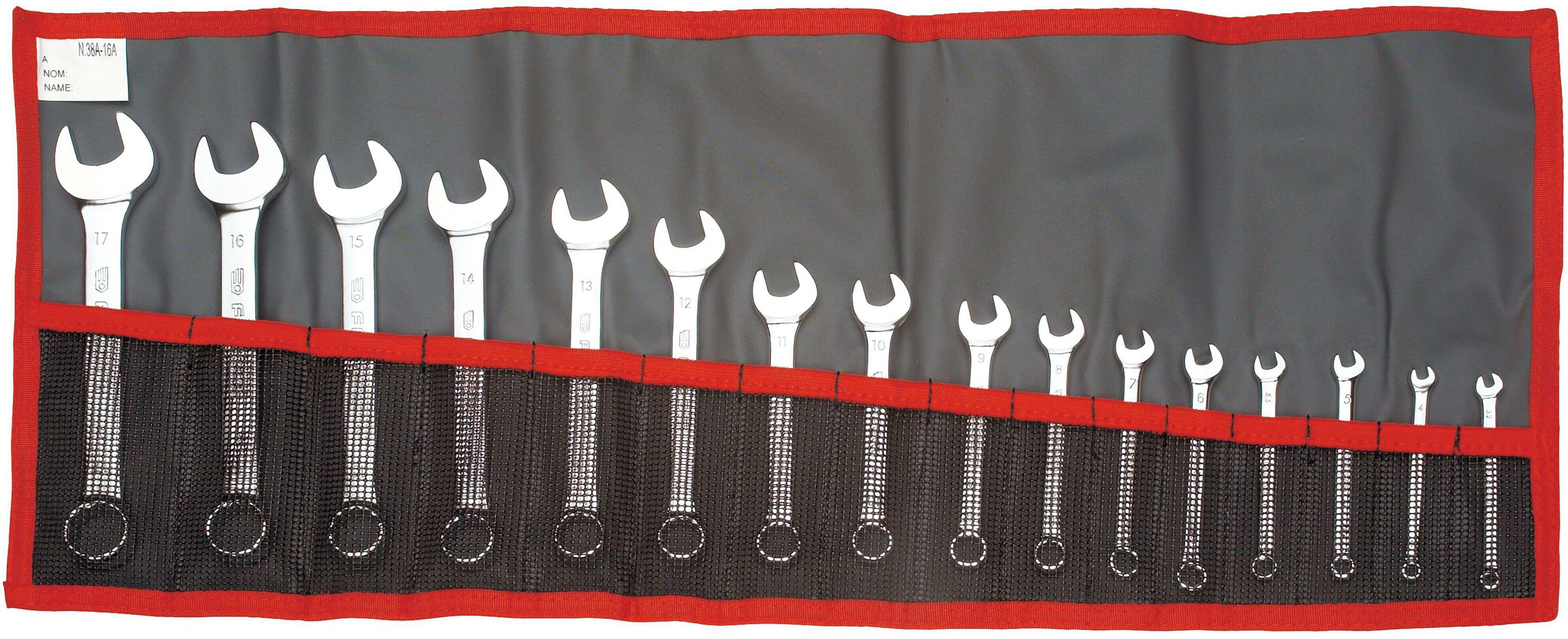 FACOM 39.JE16T short ring spanner set 3.2H-17 mm in case 16-piece | Klium