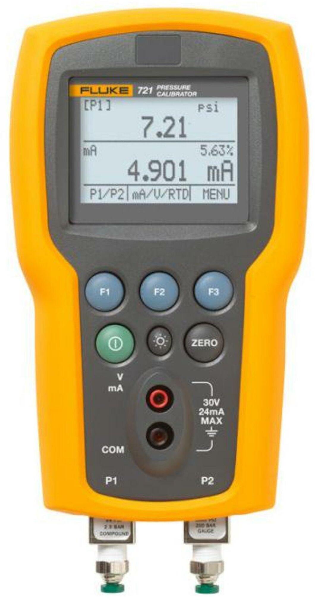 FLUKE 721-1601 pressure calibrator with two sensors, 1.1 bar, 6.9 bar ...