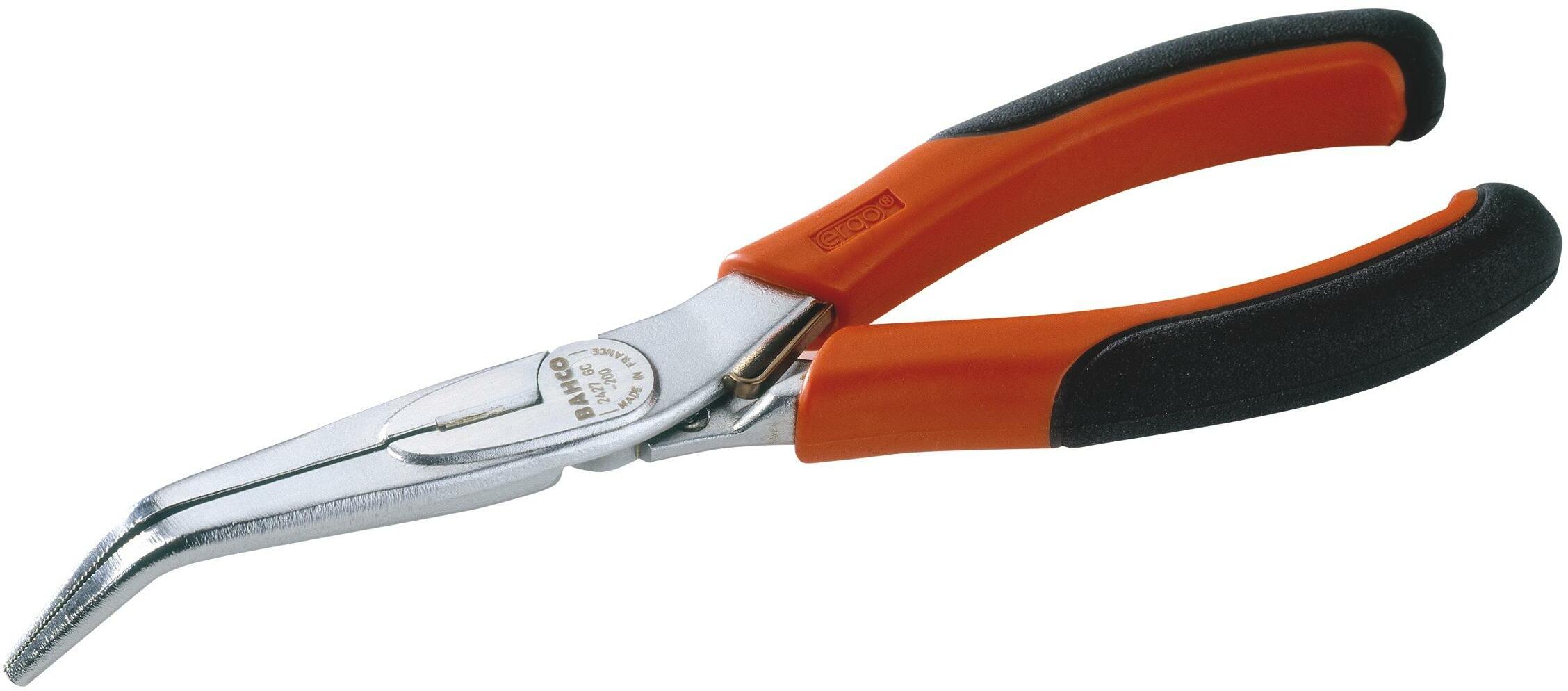 BAHCO 2427 GC-200IP tip pliers ERGO 45° with bent tip and two-component ...