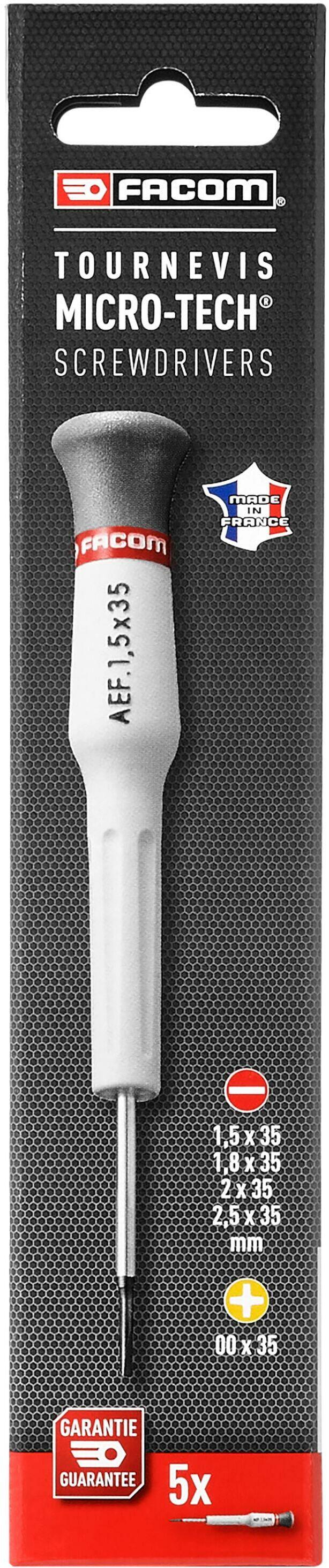 FACOM AEF.J1PB micro-tech screwdriver set for slotted and Phillips ...