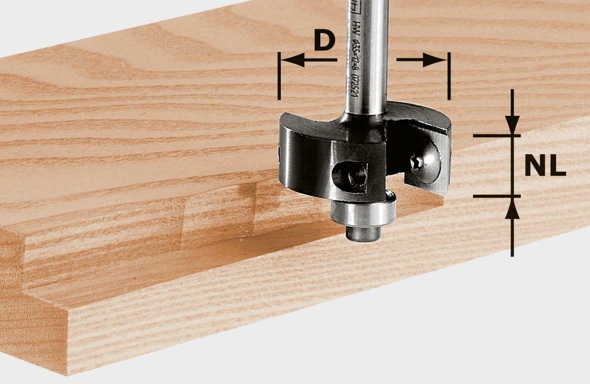 FESTOOL HW S8 D38/12 reversible rebate cutter - 491085 | Klium
