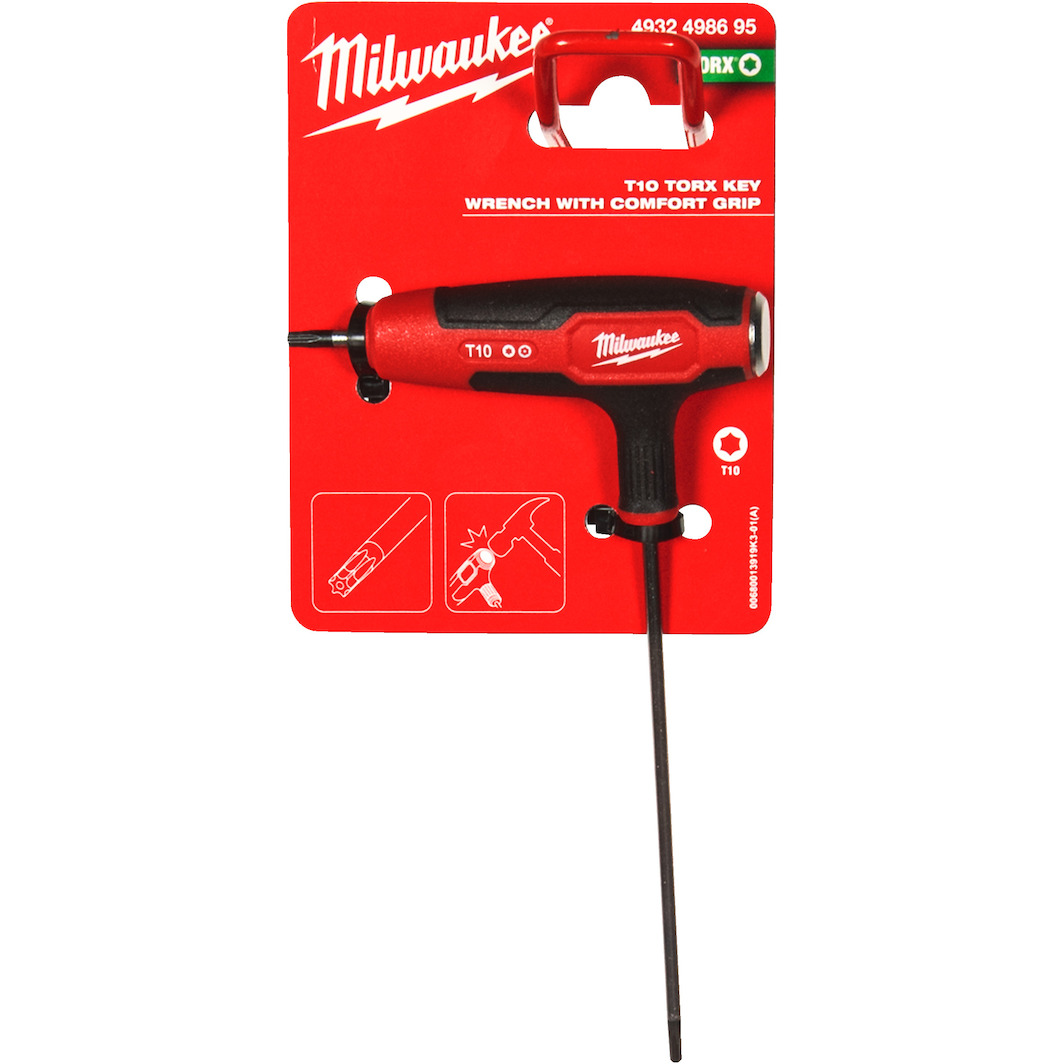 MILWAUKEE 4932498695 T-wrench with comfort grip Torx T10 | Klium