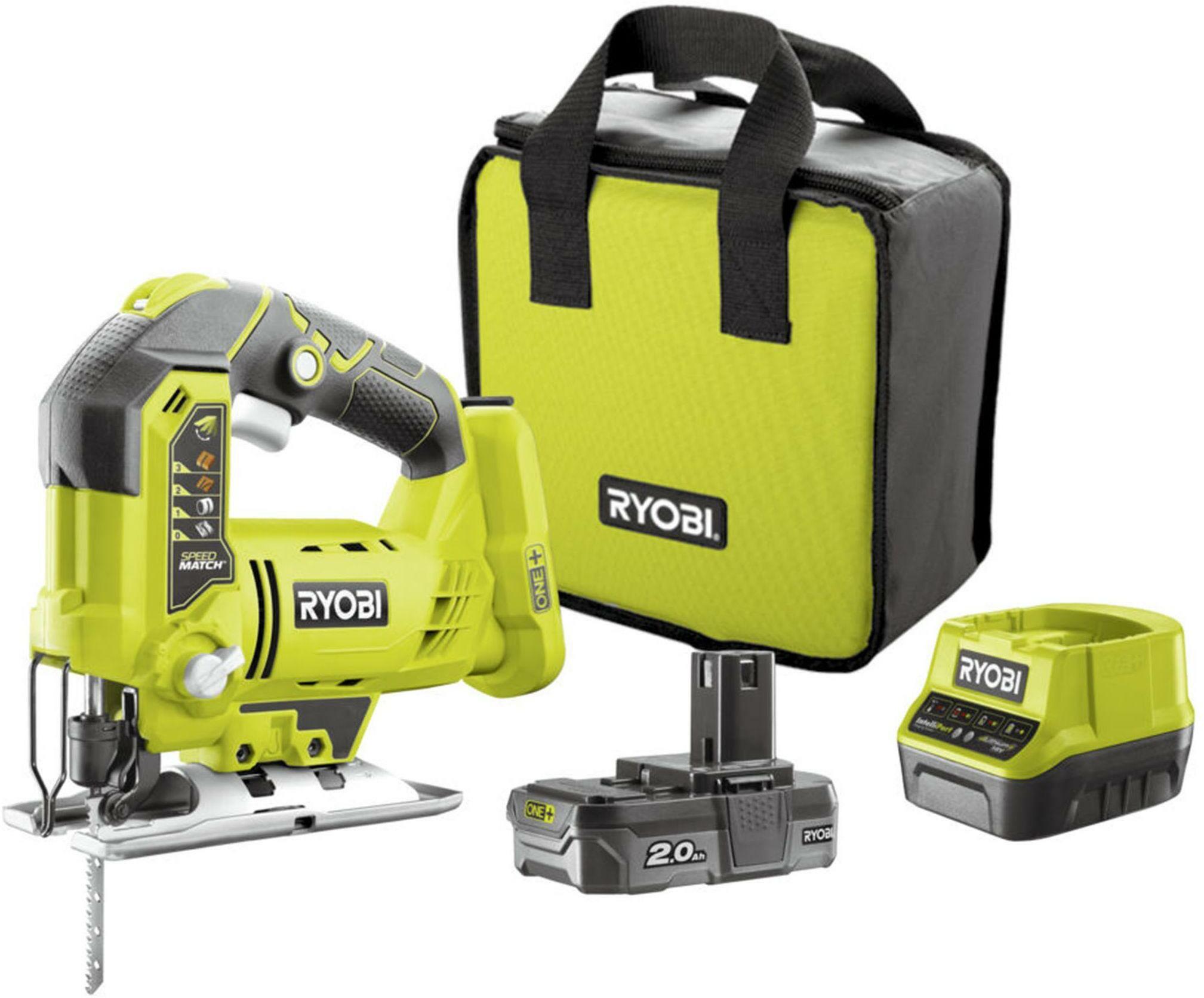 RYOBI R18JS-120S 18V ONE+ cordless jigsaw (1x 2.0Ah battery + charger ...