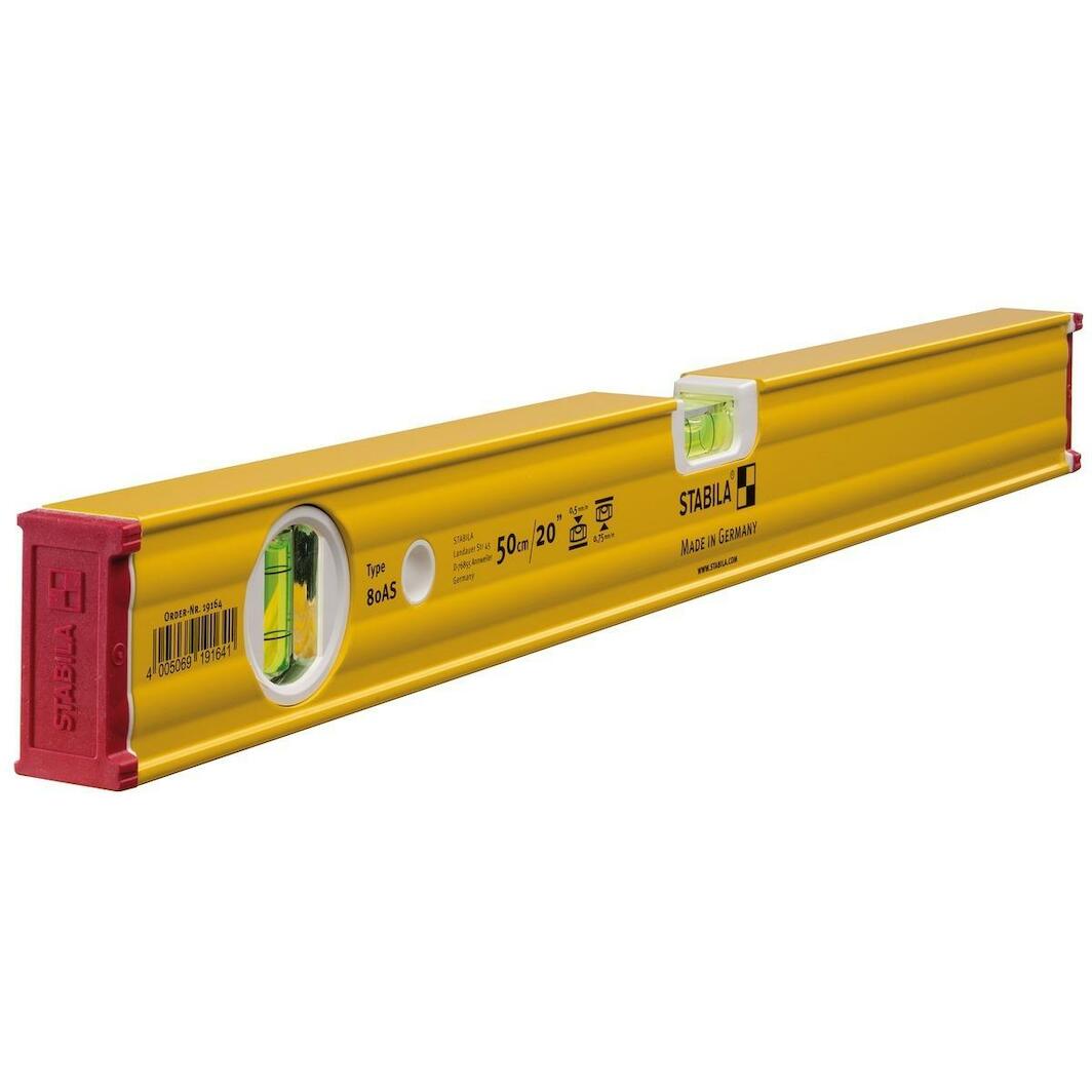 STABILA 80 AS spirit level with reinforced profile and heavy end caps ...