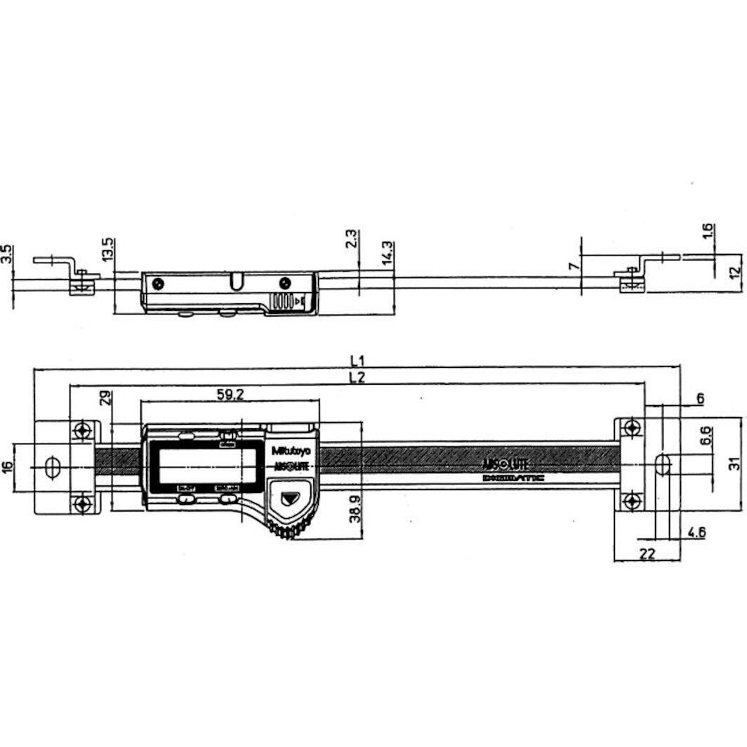 MITUTOYO 572-203-10 built-in ruler horizontal standard version - 300 mm ...