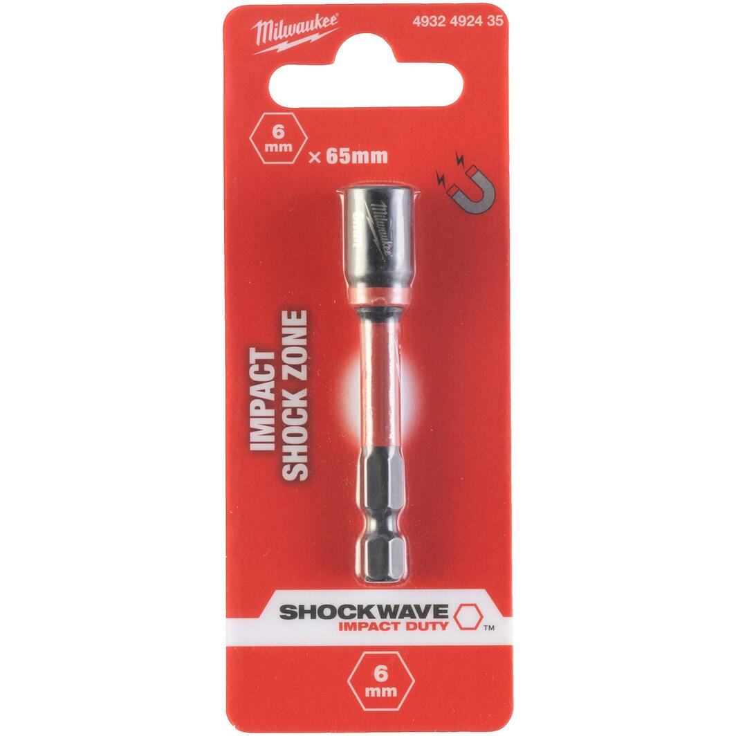 MILWAUKEE 4932492435 SHOCKWAVE percussion cap magnetic Hex6 x 65 mm | Klium