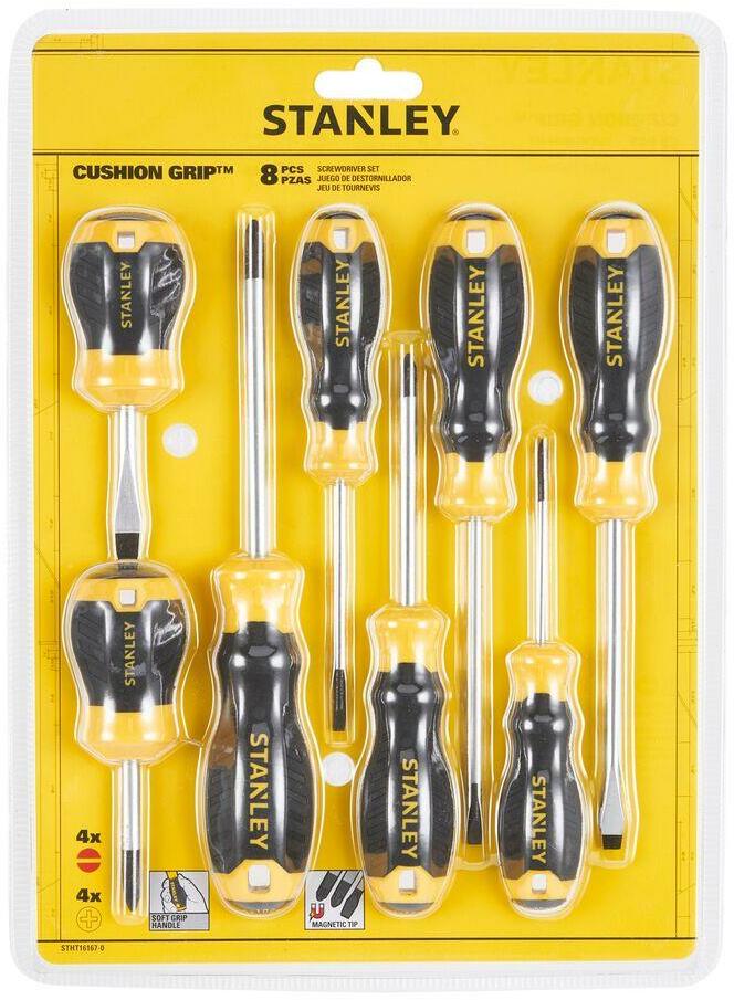 STANLEY STHT16167-0 CushionGrip screwdriver set 8-piece | Klium