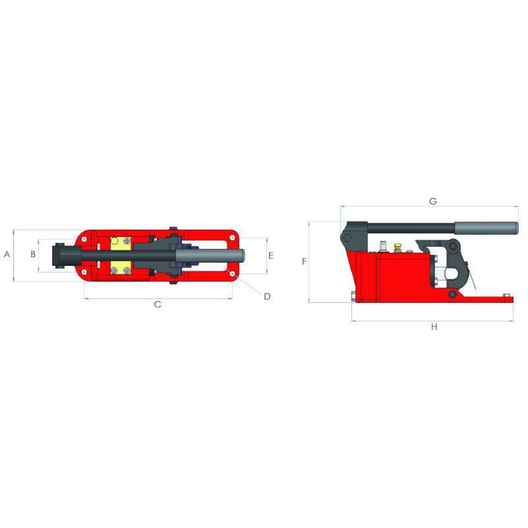 HI-FORCE HSWC44 hydraulic wire rope cutter 44 mm with integrated pump ...