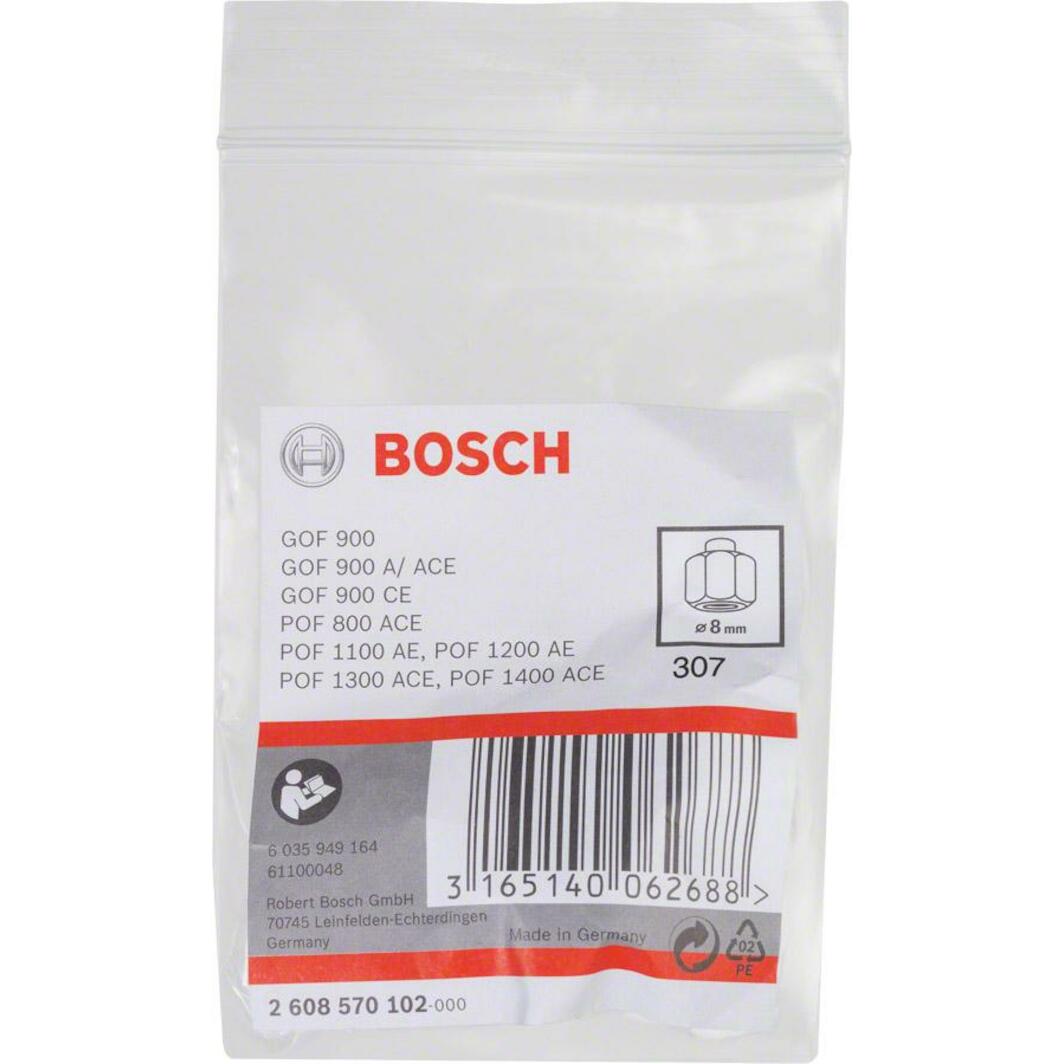 BOSCH 2608570102 collet with clamping nut 8 x 19 mm | Klium