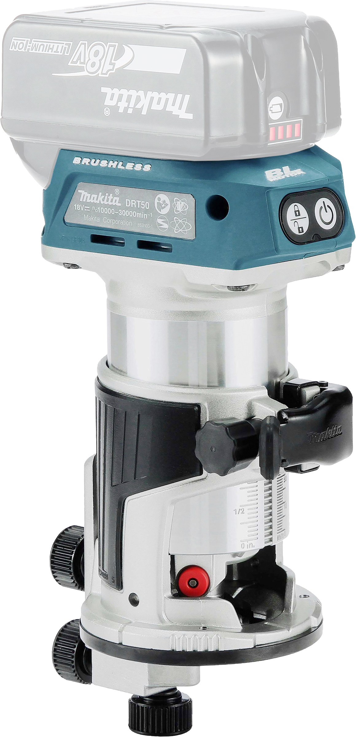 MAKITA DRT50ZJ 18V LXT cordless router/edge router 6-8mm in MAKPAC ...