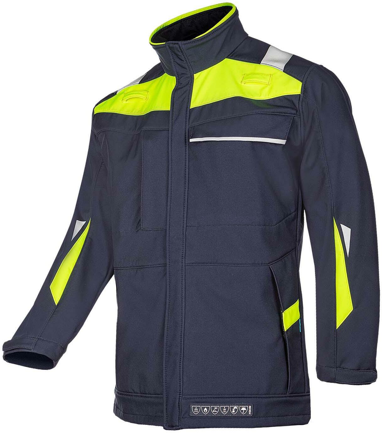 SIOEN 9705 Umiat Softshell jacket with ARC protection (navy blue/fluo ...
