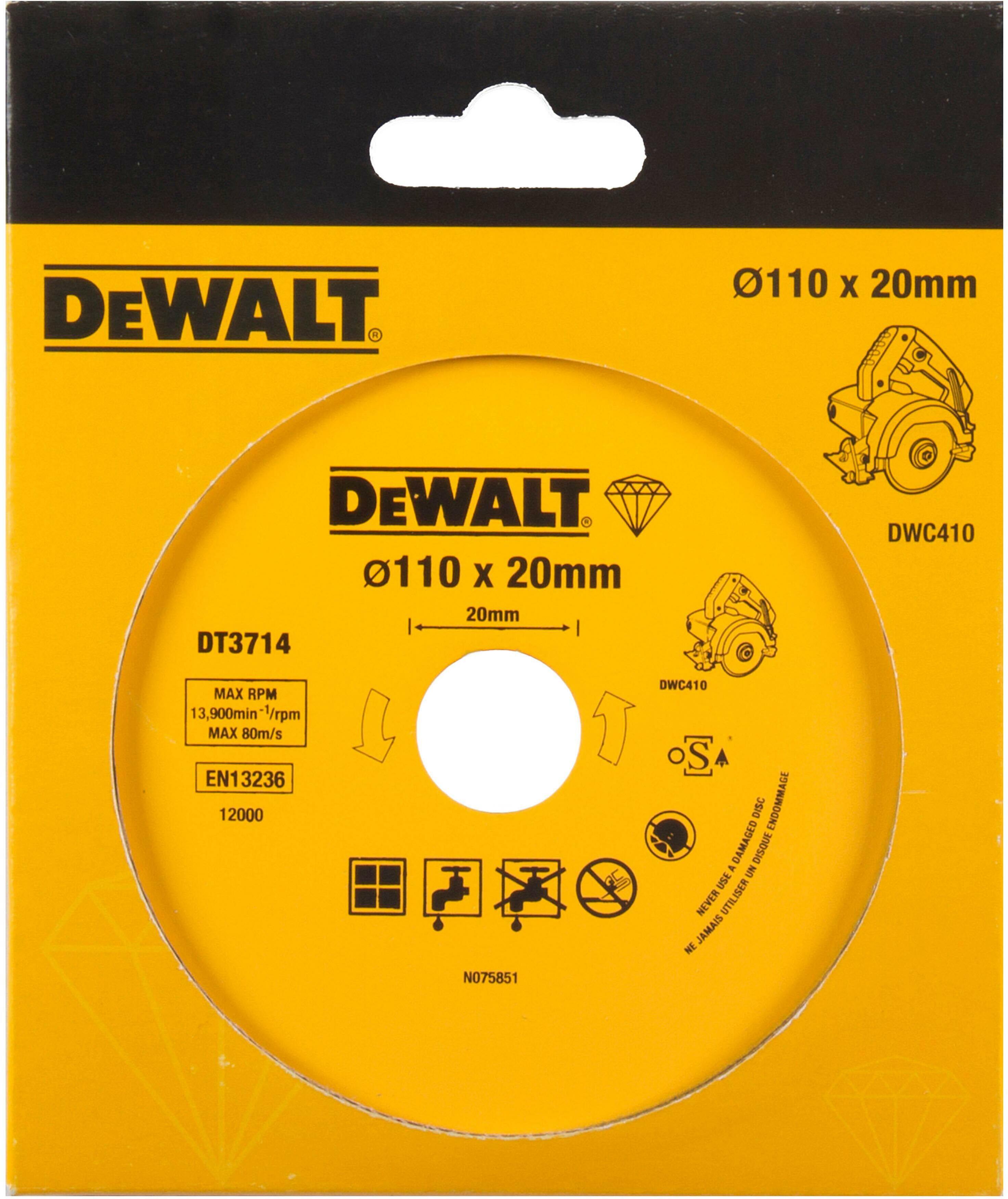 DEWALT DT3714-QZ diamond blade for tiles Ø110x20mm (DWC410) | Klium