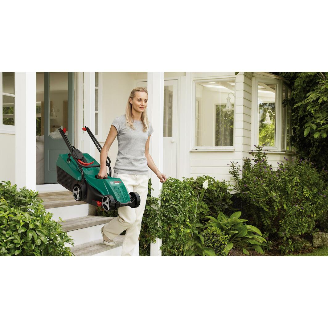 BOSCH Rotak 32 lawnmower 1200 W with 31-litre collection box, cutting ...