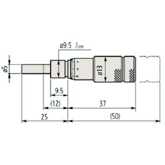 MITUTOYO 148-506 micrometer gauge with zero setting 0-13mm with spindle ...