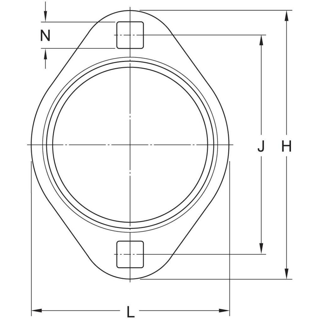 SKF PFT 40 steel sheet bearing housing with oval flange for insert ...