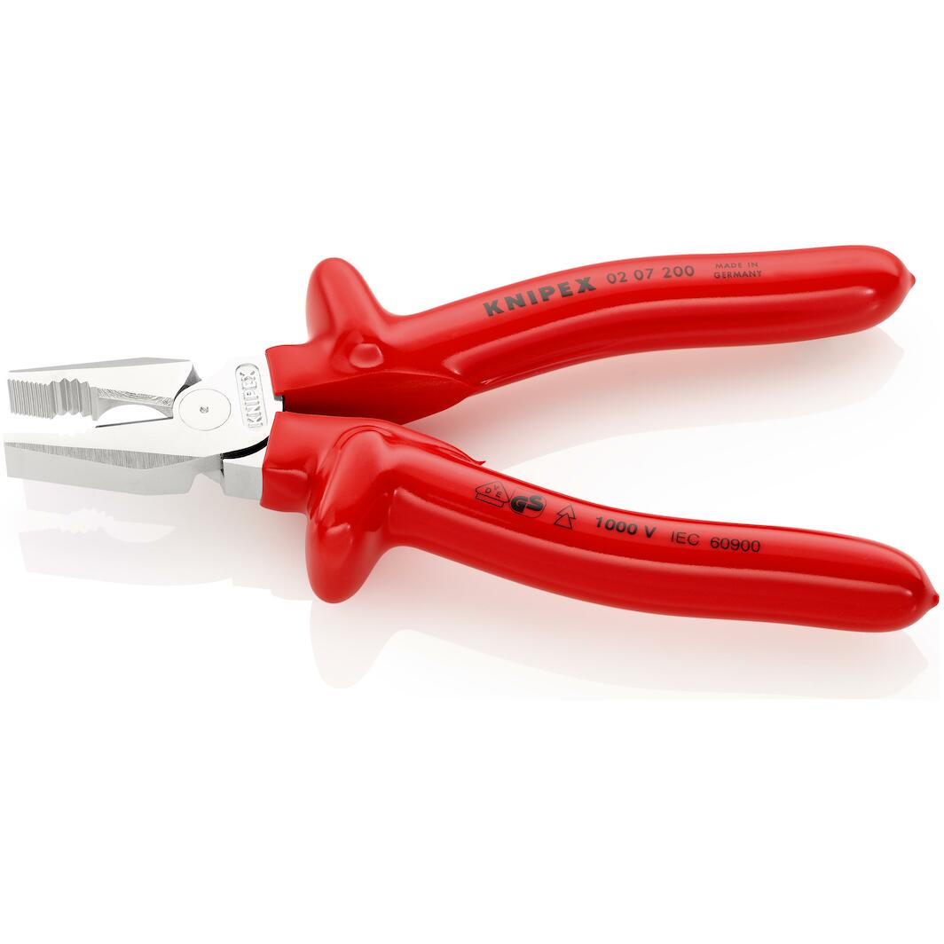 KNIPEX 02 07 200 forceps dipped insulation, VDE-tested chrome-plated ...