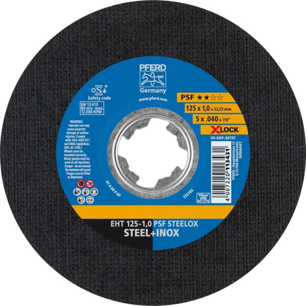 PFERD 61721101 cut-off wheel EHT 125x1,0 mm X-LOCK straight universal ...